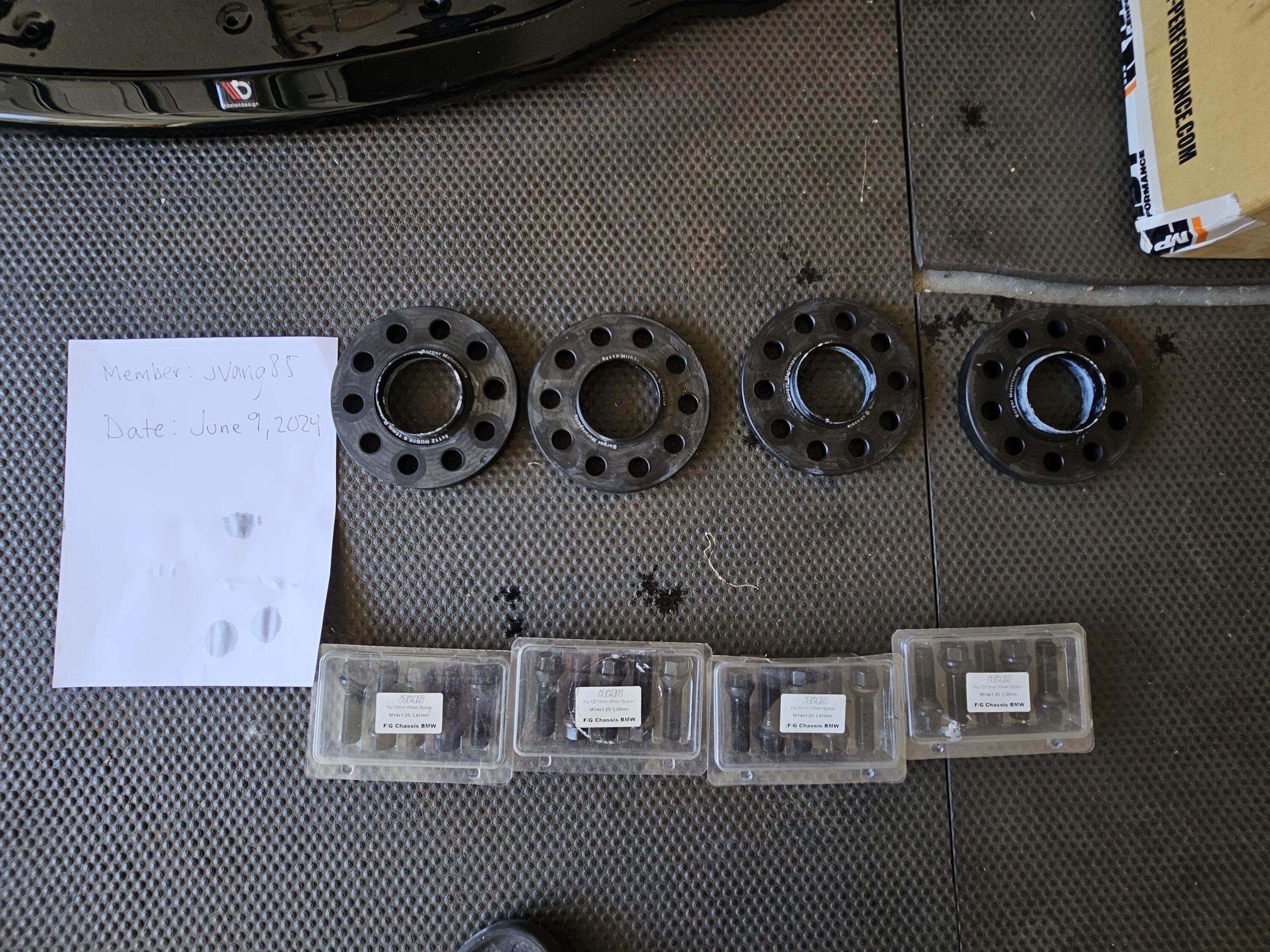 Burger Motorsports Spacers Set 15mm & 13mm with Extended Studs & Blitz ...