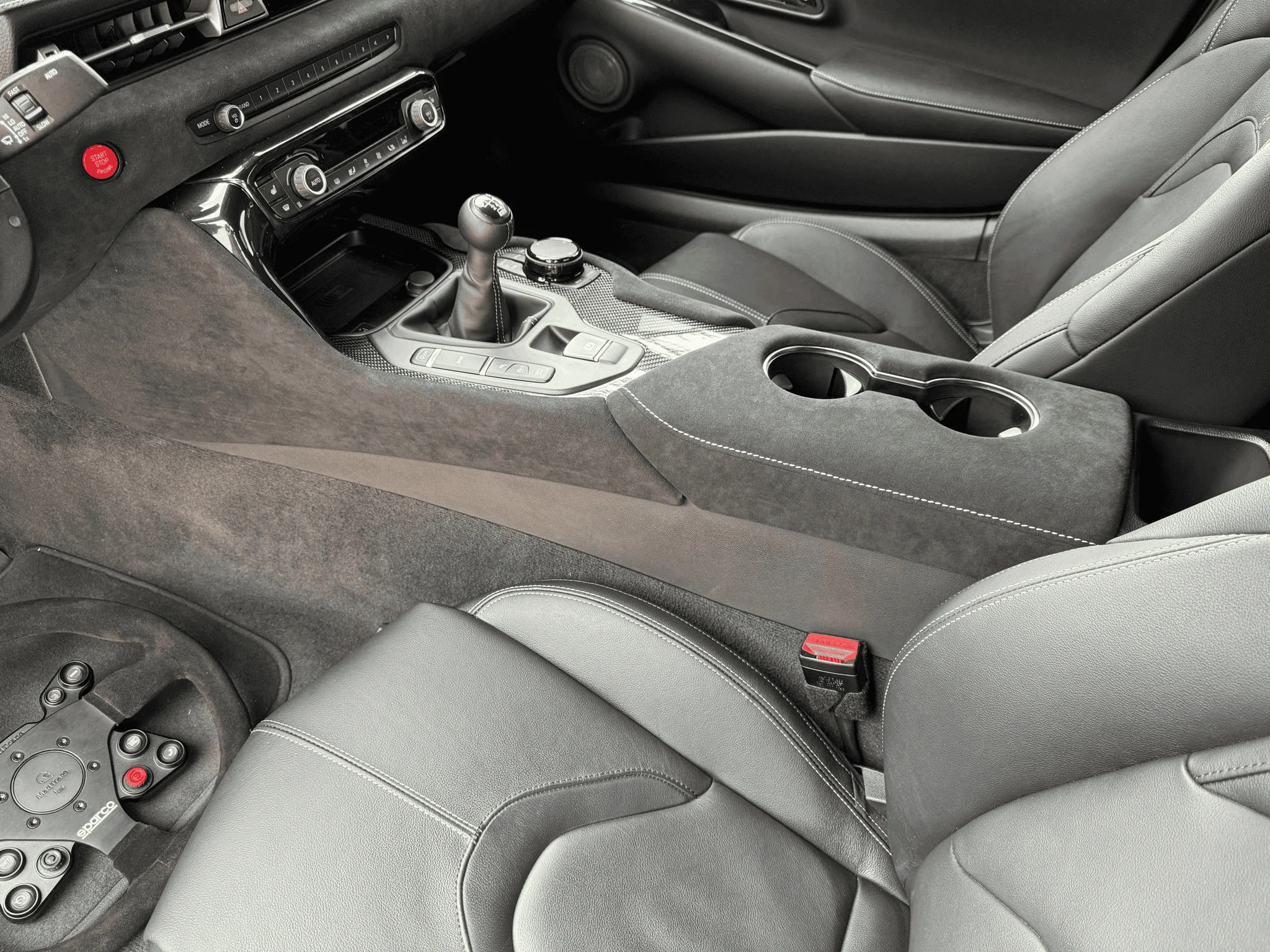 Custom Alcantara Interior Pieces Installed | SupraMKV - 2020+ Toyota ...