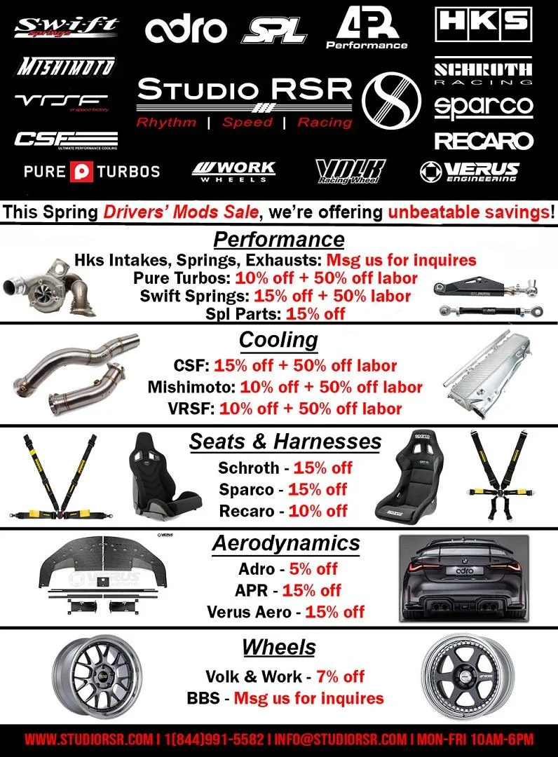 \\ Studio RSR Spring Driver's Mod Sale // | SupraMKV - 2020+ Toyota ...