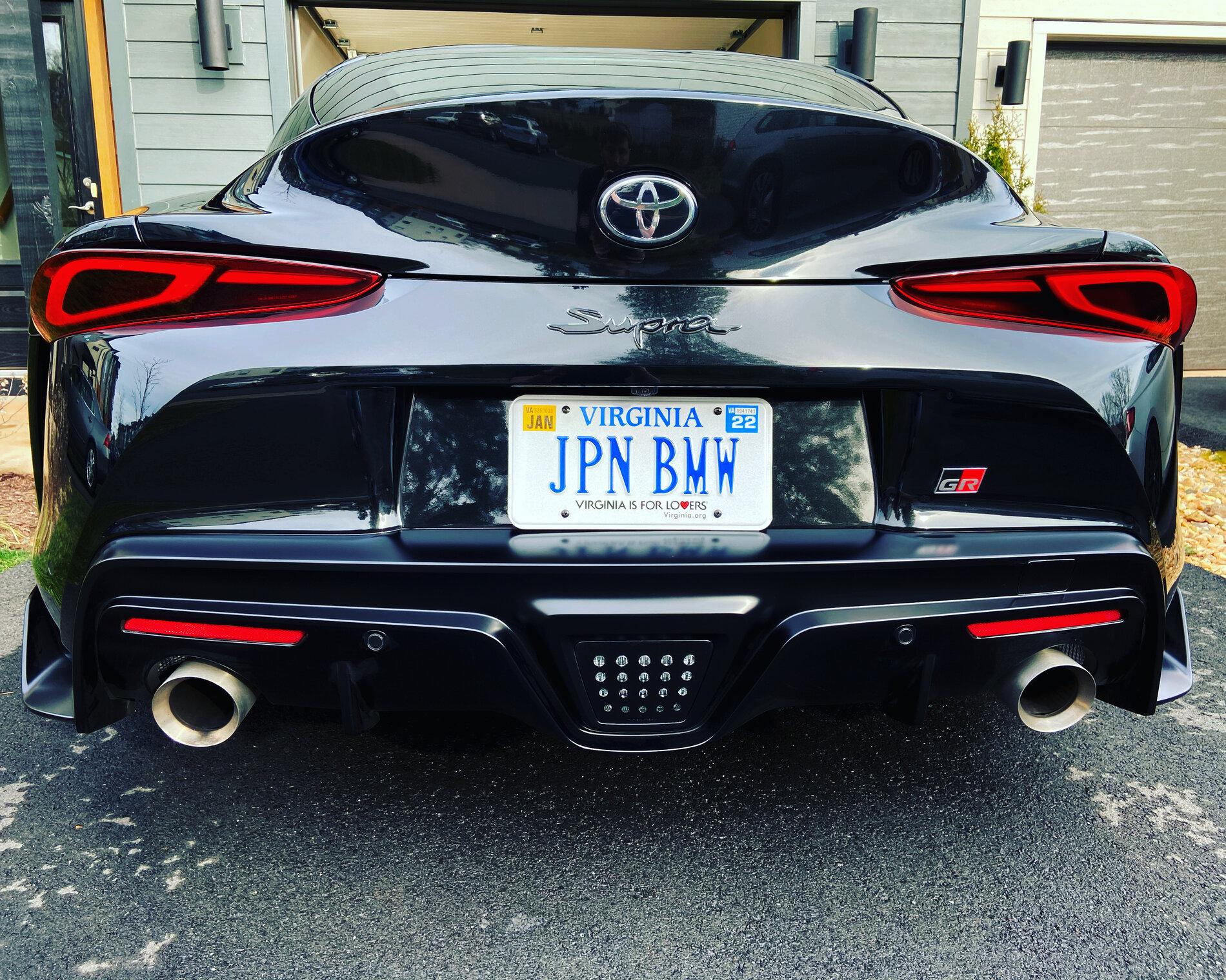 Front plate placement / Let's see those personalized License plates ...