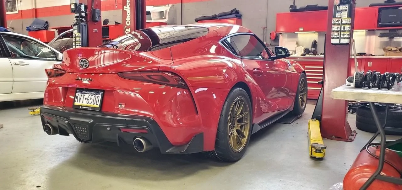 Red Supra with aftermarket wheels | SupraMKV - 2020+ Toyota Supra Forum ...