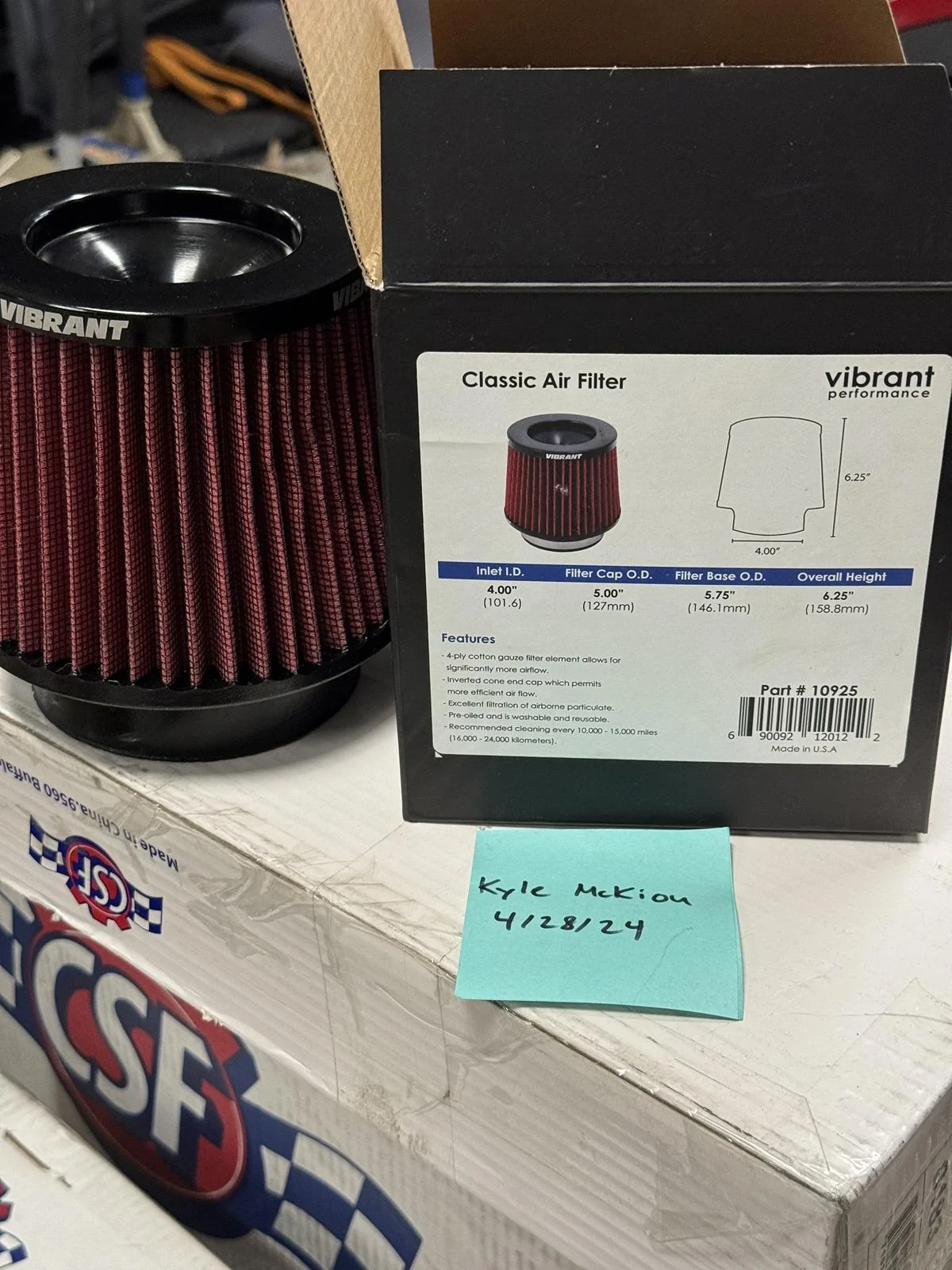 FS: Vibrant 4" inlet air filter - $50 shipped | SupraMKV - 2020+ Toyota ...