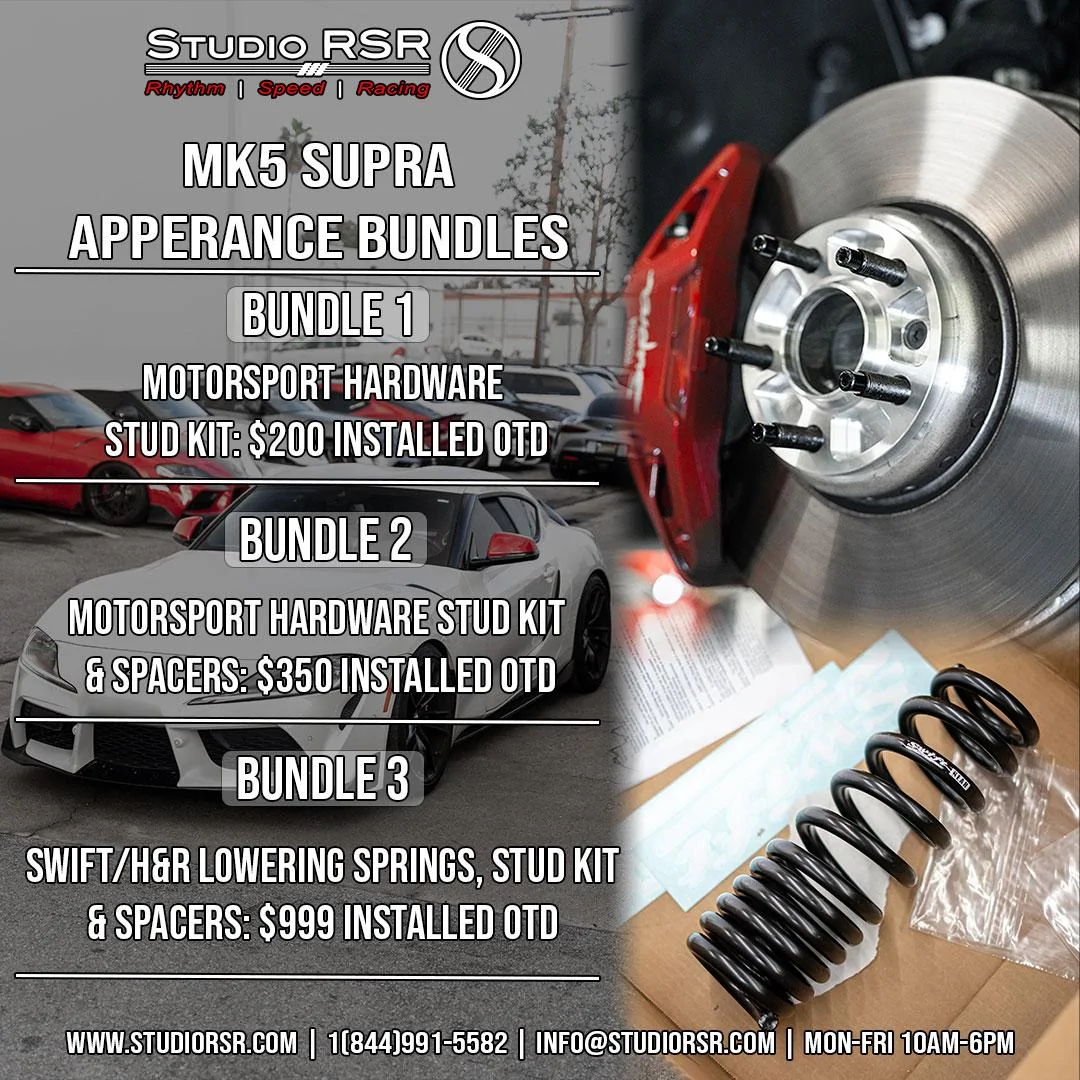 \\ Studio RSR // Appearance Bundle w/ Lowering Springs, Stud Kit ...