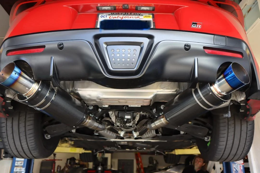 NEW HKS Carbon Ti Dual Turbo Back Exhaust System SupraMKV 2020